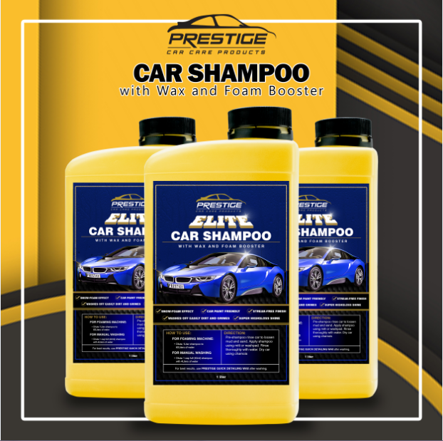 Prestige ELITE Car Shampoo w/ Wax and Foam Booster | Lazada PH