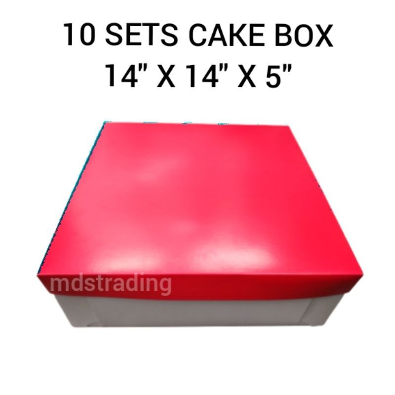 10SETS 14X14X5 Cake Box Pastry Boxes Packaging Cakebox 14X14 | Lazada PH