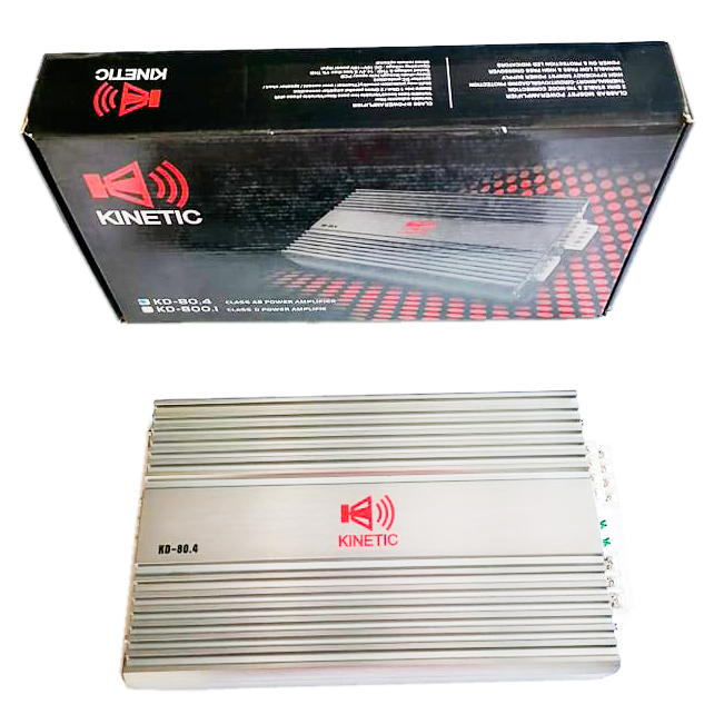 Kinetic KD-80.4 Class AB 4 Channel Power Amplifier Sar Sound System ...