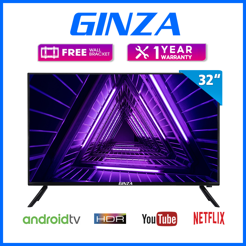 GINZA Smart Televisions 32 inch HD LED TV Ultra-thin Android TV Flat Screen with HDMI USB ...