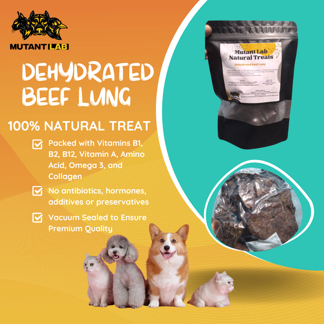 Dehydrated Beef Lung by Mutant Lab + 50 grams + Vacuum Sealed + High ...