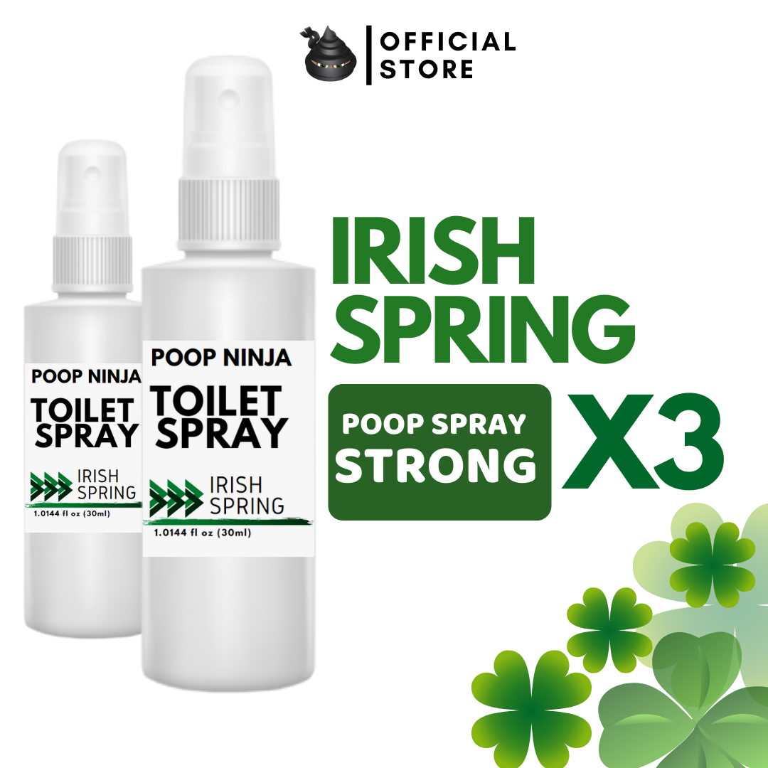 FRESH IRISH SPRING Poop Spray Odor Buster Poop Ninja Poo Spray Toilet ...