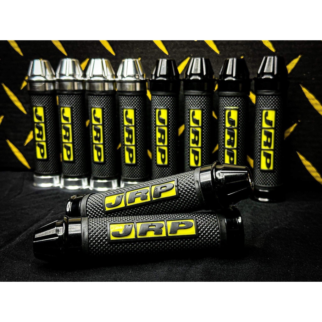 ORIGINAL JRP HANDLE GRIP BLACK & SILVER BAR END (UNIVERSAL) FREE JRP ...