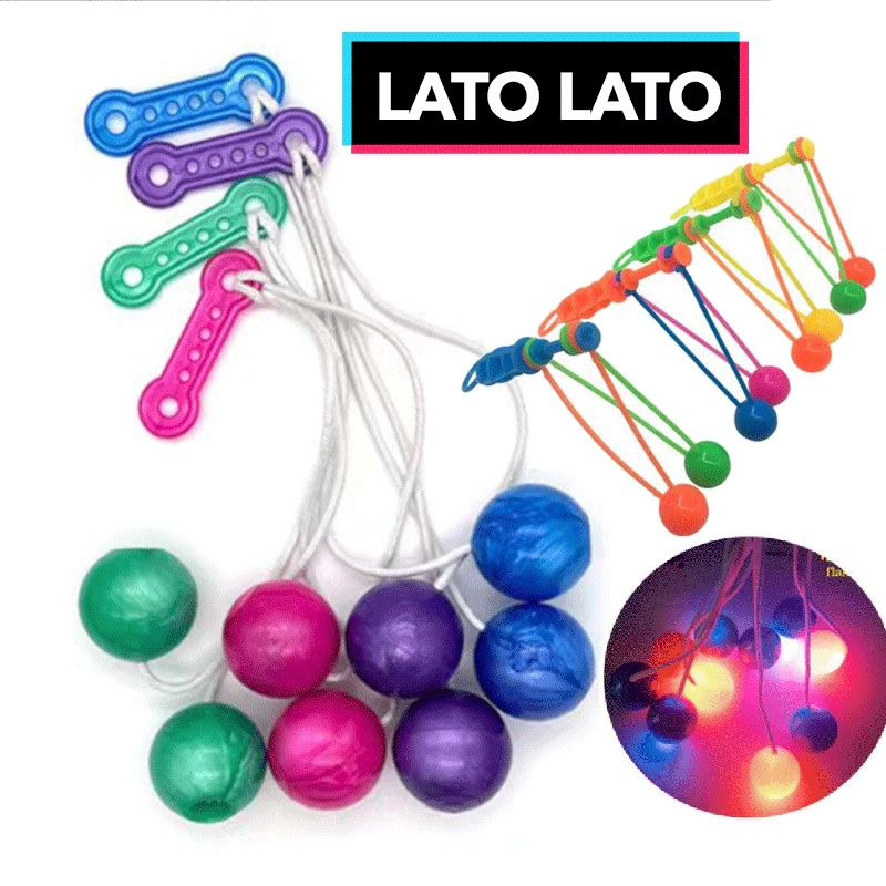 NEW Big Lato Lato Toy 4cm Kids Latto Toys with Handle Old School Games ...