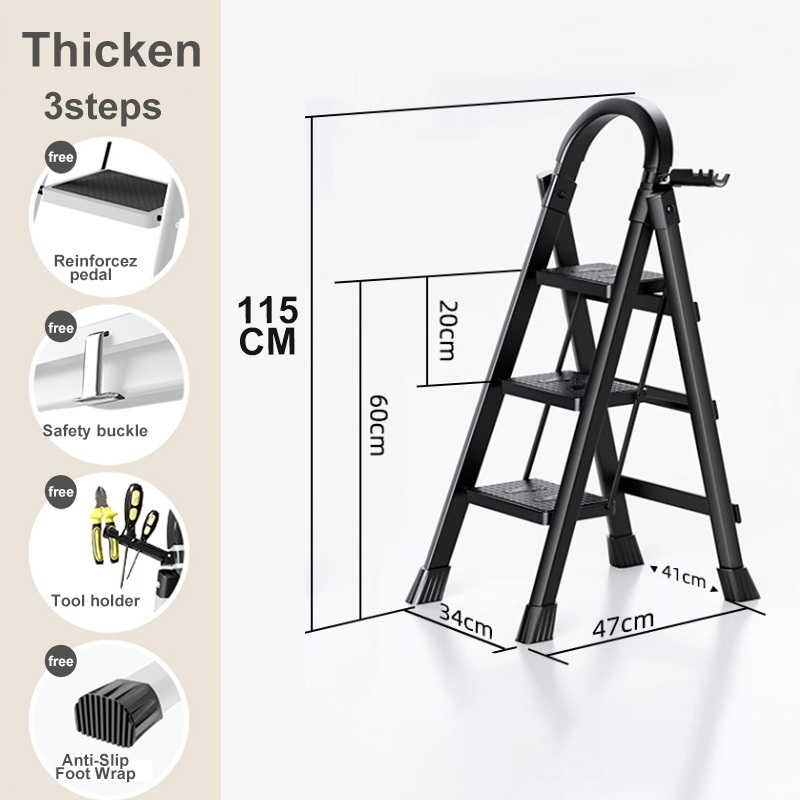 ladder 3/4/5/6/7 Step Ladder Foldable aluminum heavy duty Hagdanan ...