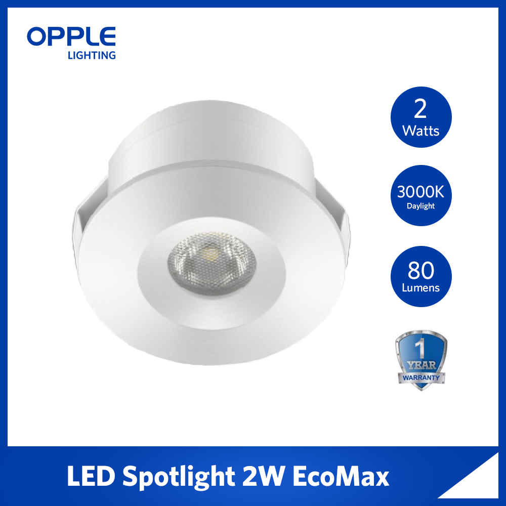 OPPLE LED Spot 2W Ecomax Warmwhite/Coolwhite/Daylight | Lazada PH