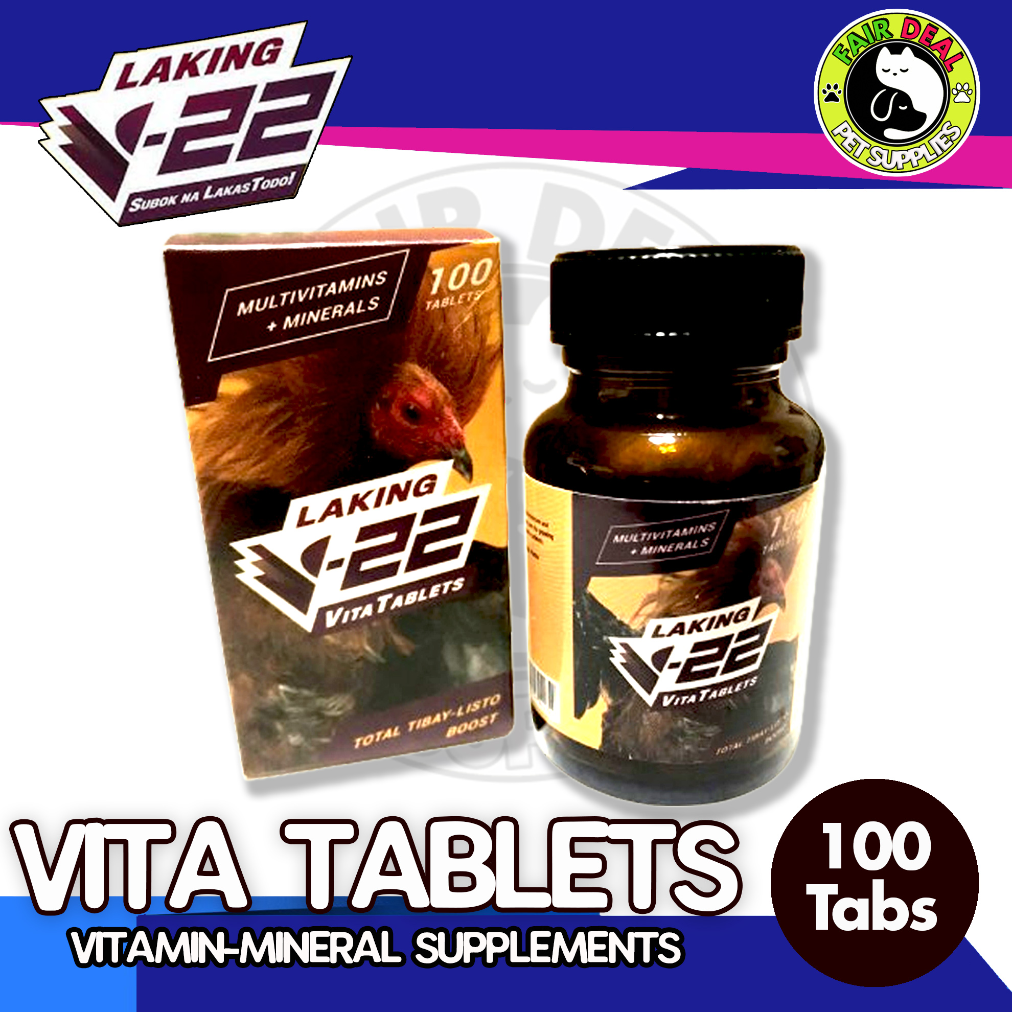 Laking V22 Vita Tablets 100 Tablets Multivitamins + Minerals | Lazada PH