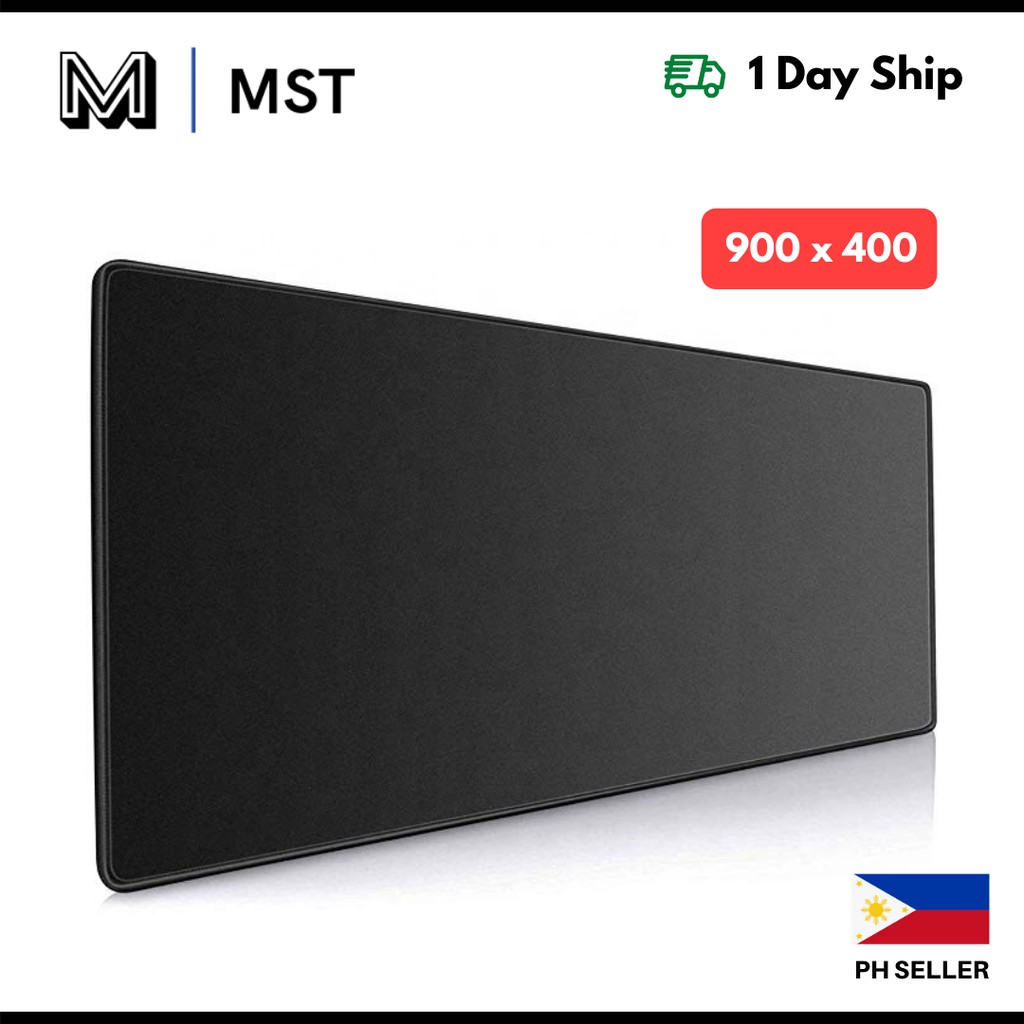 Extended Black Gaming Mousepad 900x400 800x300 1200x600 with Premium ...