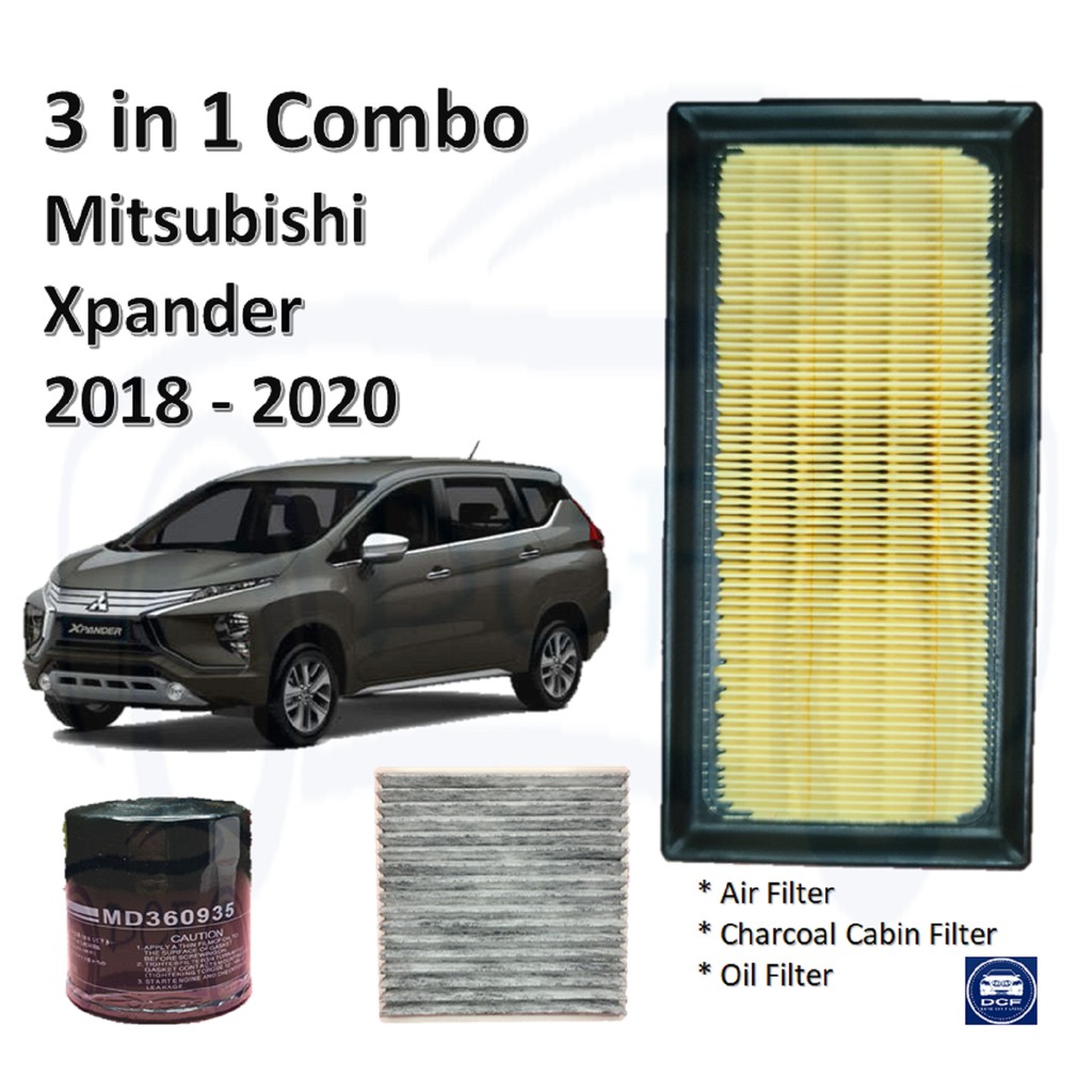 3 in 1 Combo : MITSUBISHI Xpander (2018 - 2020): Air filter, Charcoal ...