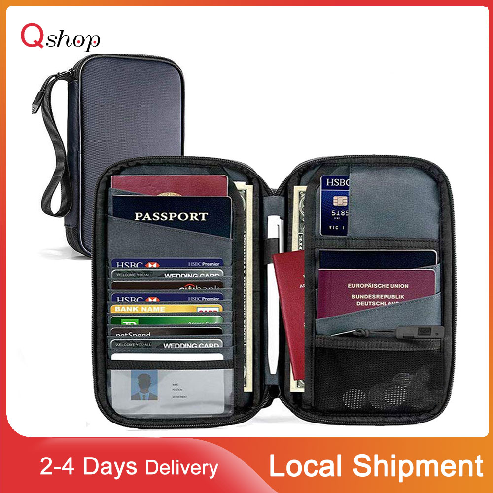 RFID Passport Holder Waterproof Ticket Holder Document Organizer Up to ...