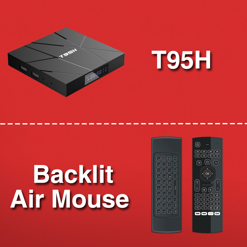 New T95H (Pre-install Channel/Movie Apps) 4GB 64GB Android 10 TV BOX H616 2.4Ghz Wifi 4K ...