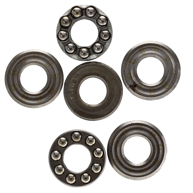 2 Pcs 10 x 24 x 9mm 51100 Single Direction Thrust Ball Bearings ...