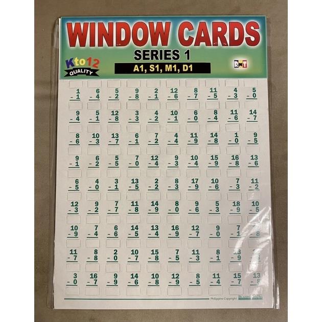 16 pcs Window Cards Complete Set Series 1-4 Addition Subtraction ...