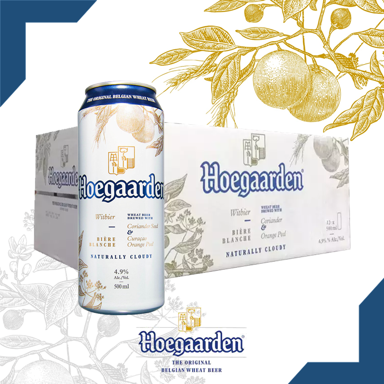 Hoegaarden White Beer 500ml Can x 12 (Case) | Lazada PH