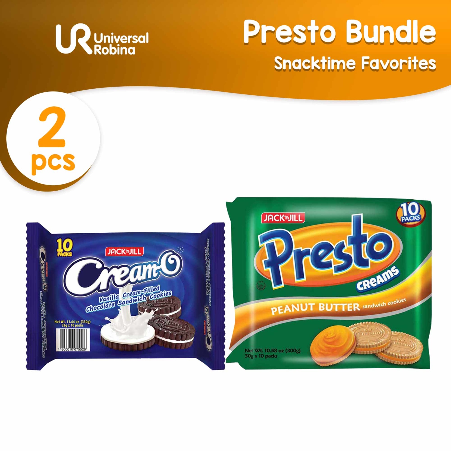 Presto and Cream-O Bundle: Presto Peanut Butter (30g x 10) + Cream-O ...