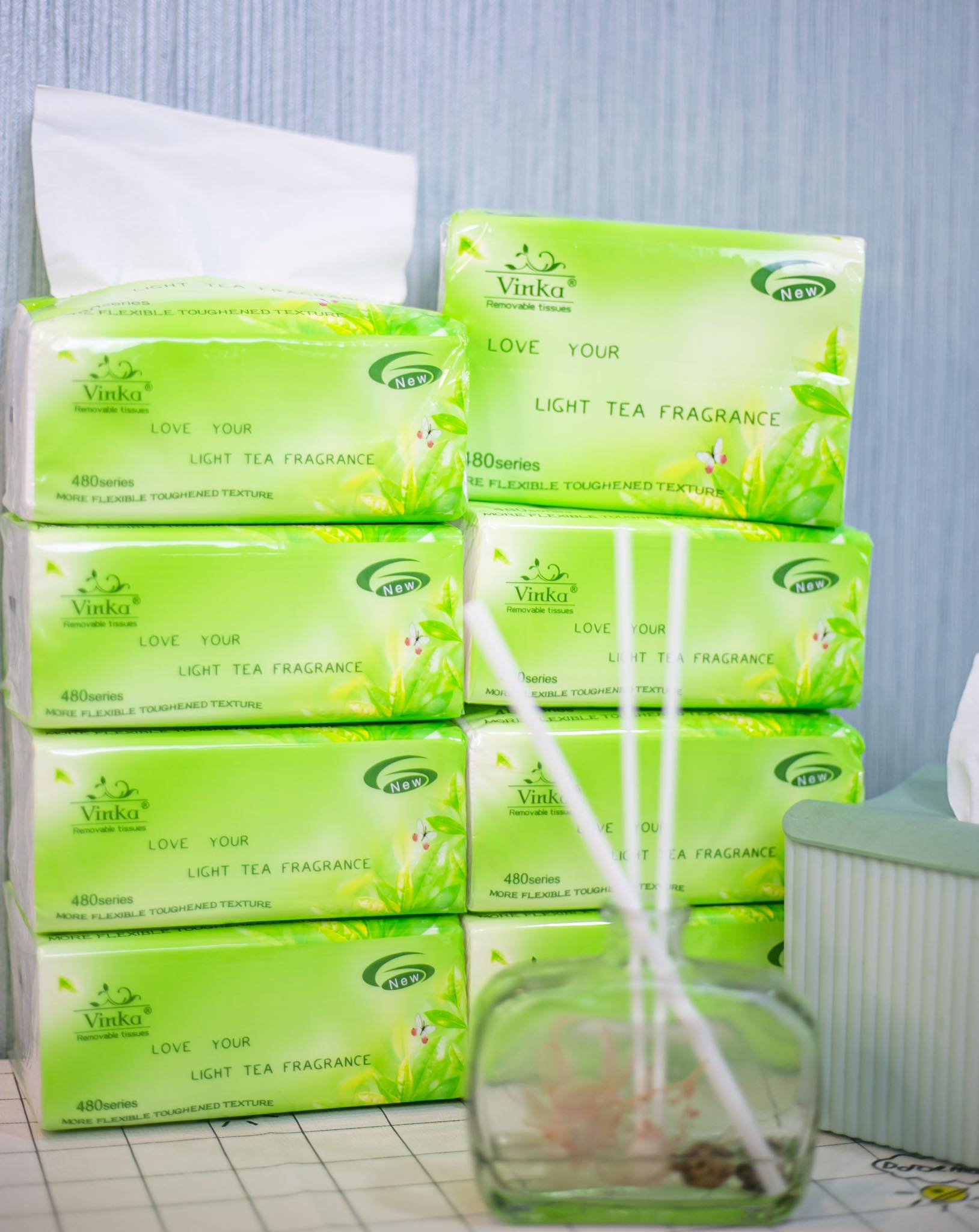 4-Ply 480 Sheets 8 pack Disposable Inter-Folded Facial Tissue cleaning ...