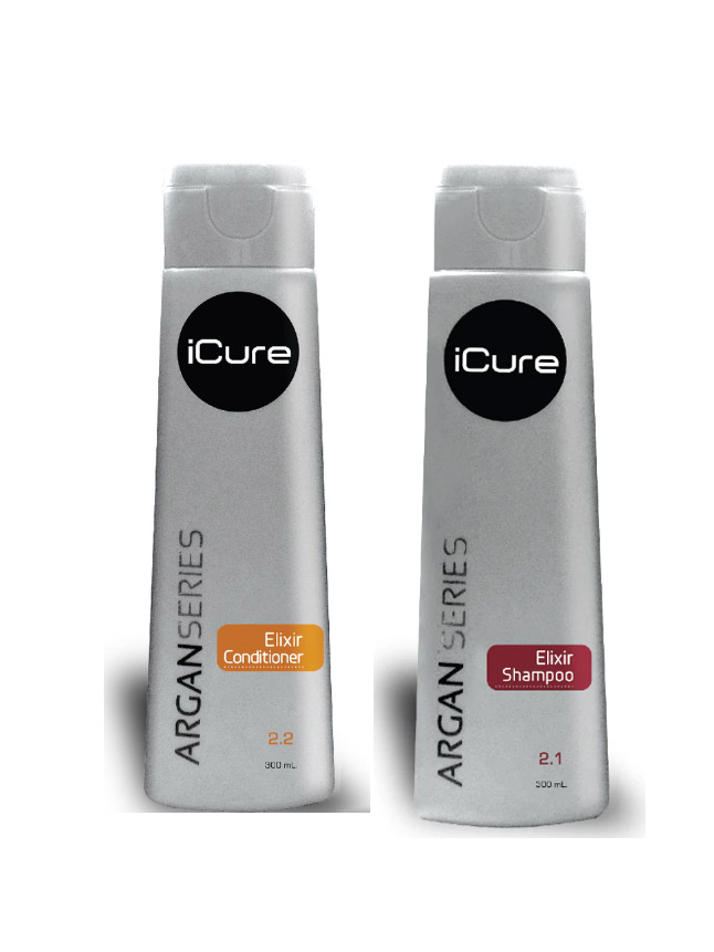 iCure Argan Elixir Shampoo & Conditioner 300ml | Lazada PH