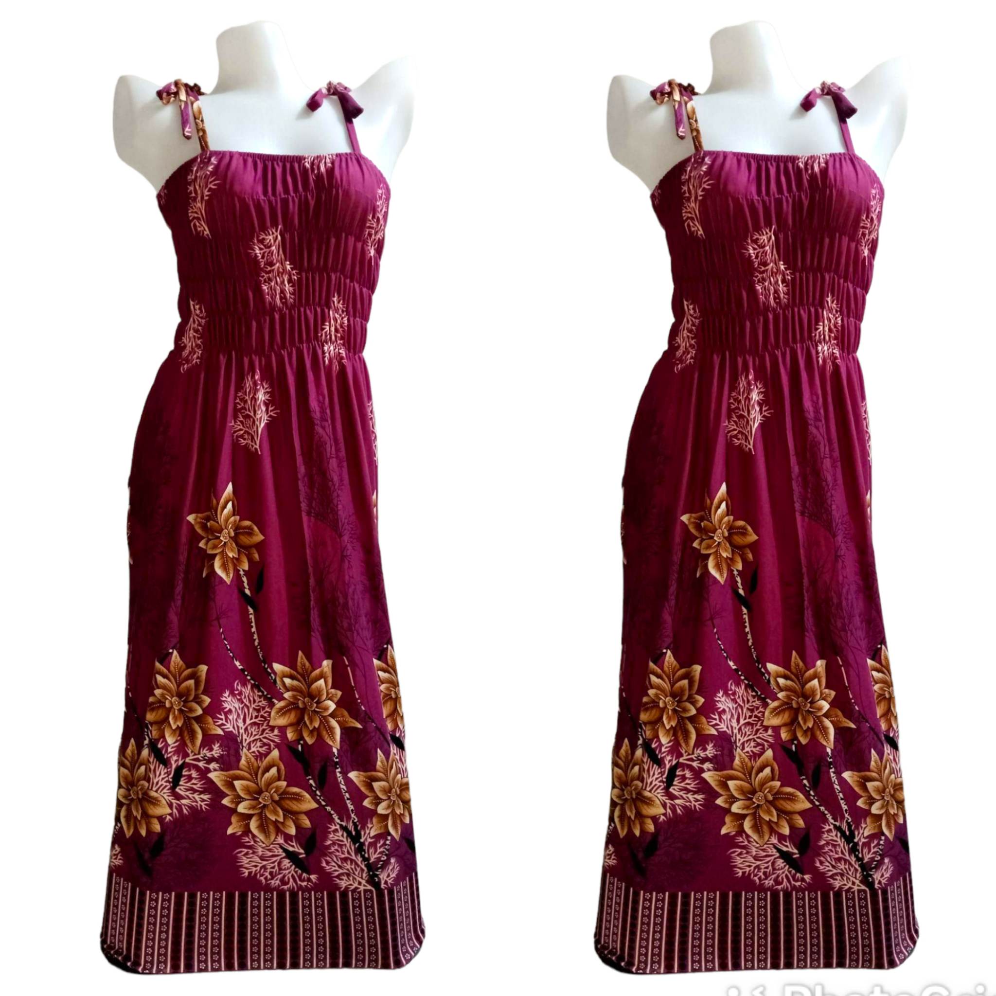 Trendy LONG DUSTER/SPAGHETTI Strap Dress (Smocking Dress) 1PCS | Lazada PH