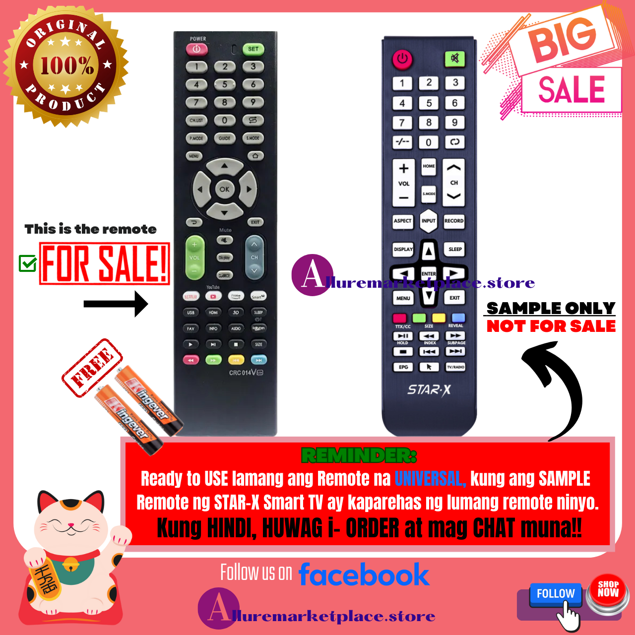 (Pls Read b4 u Order)- STAR-X Smart LED TV Remote Ready to Use ...