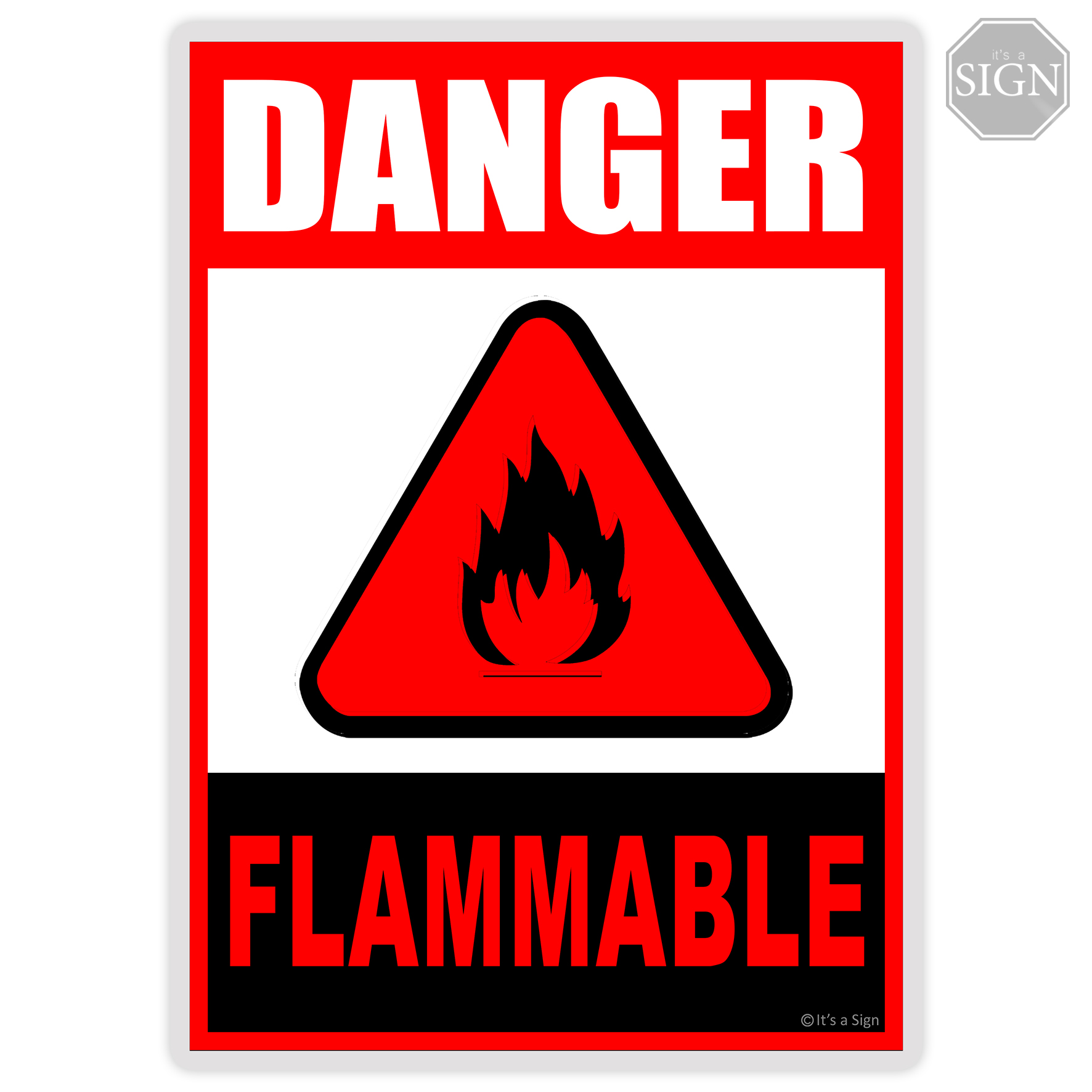 Flammable Sign - Laminated Signage Label - A4 / A5 Size | Lazada PH