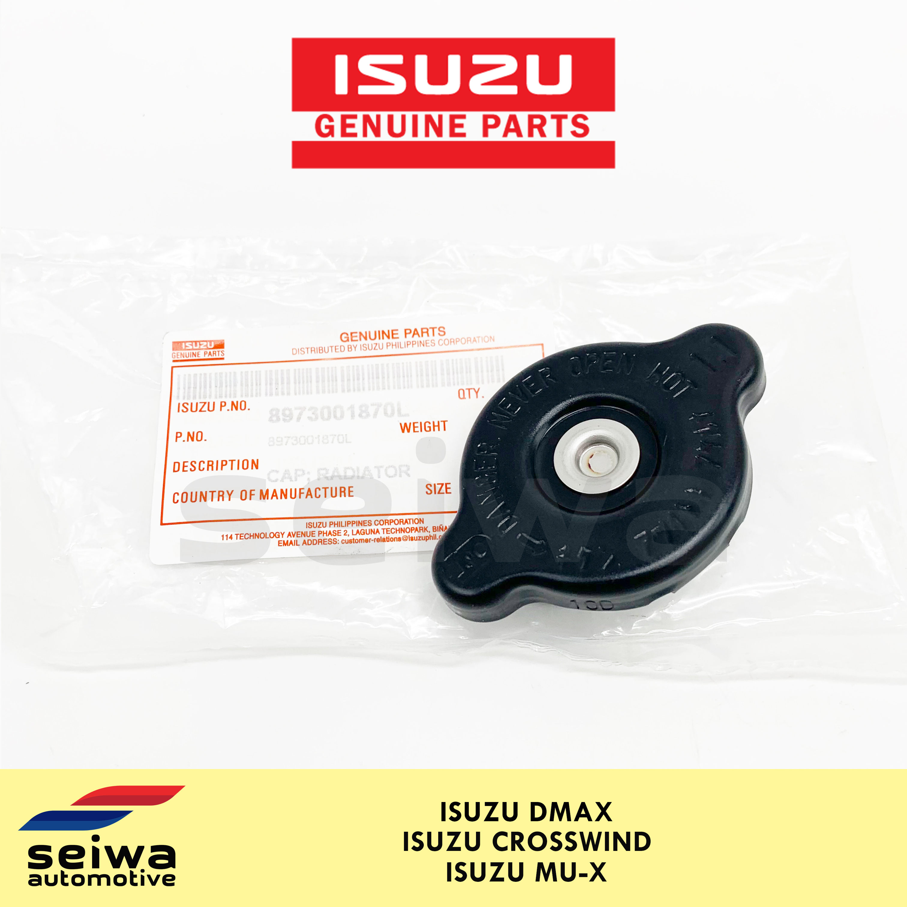 Isuzu Crosswind Radiator Cap - Isuzu Dmax Radiator Cap - Isuzu Mux ...