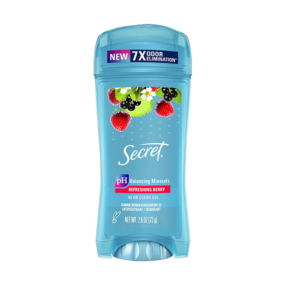 Secret Fresh Clear Gel Antiperspirant and Deodorant, Refreshing Berry ...