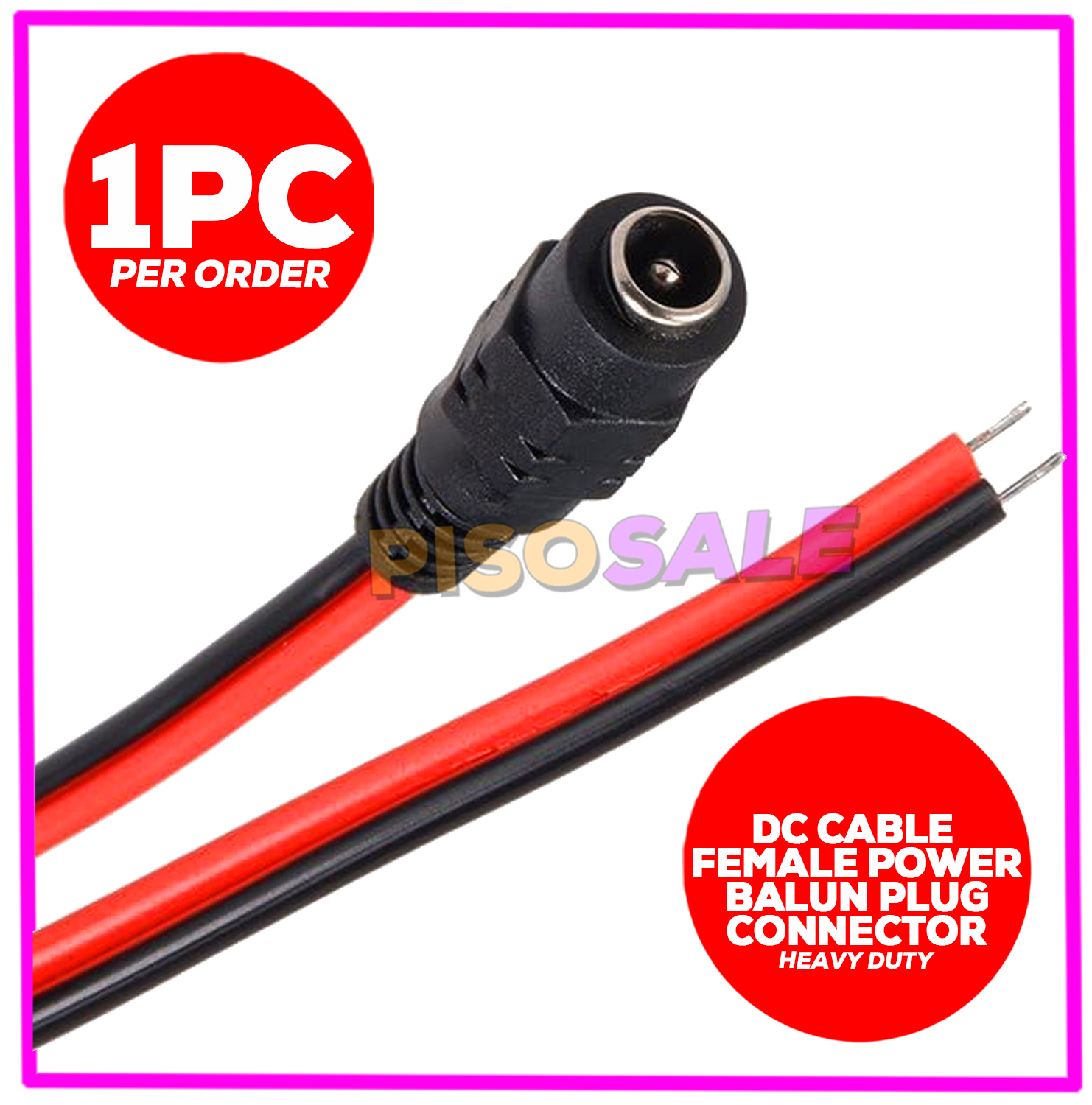 CCTV DC Jack Plug Female Power Socket Wire Jack CCTV Plug Camera ...