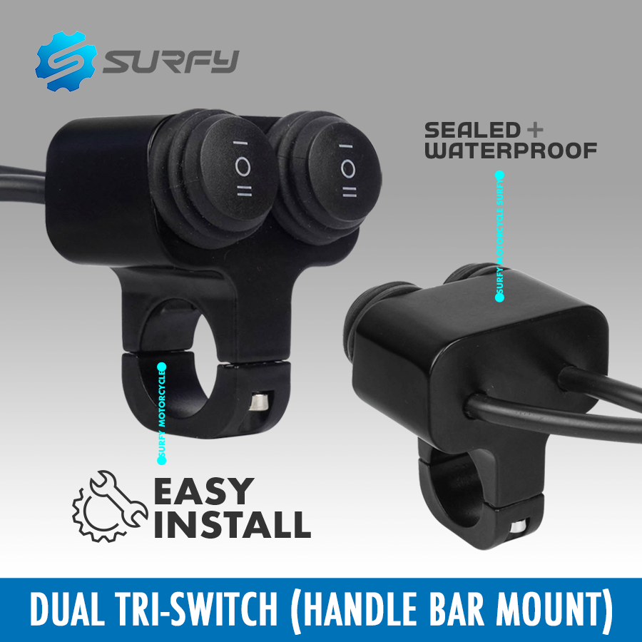 Dual Tri Switch 3ways Switch Alloy Handle Bar Mount Clamp Type From ...