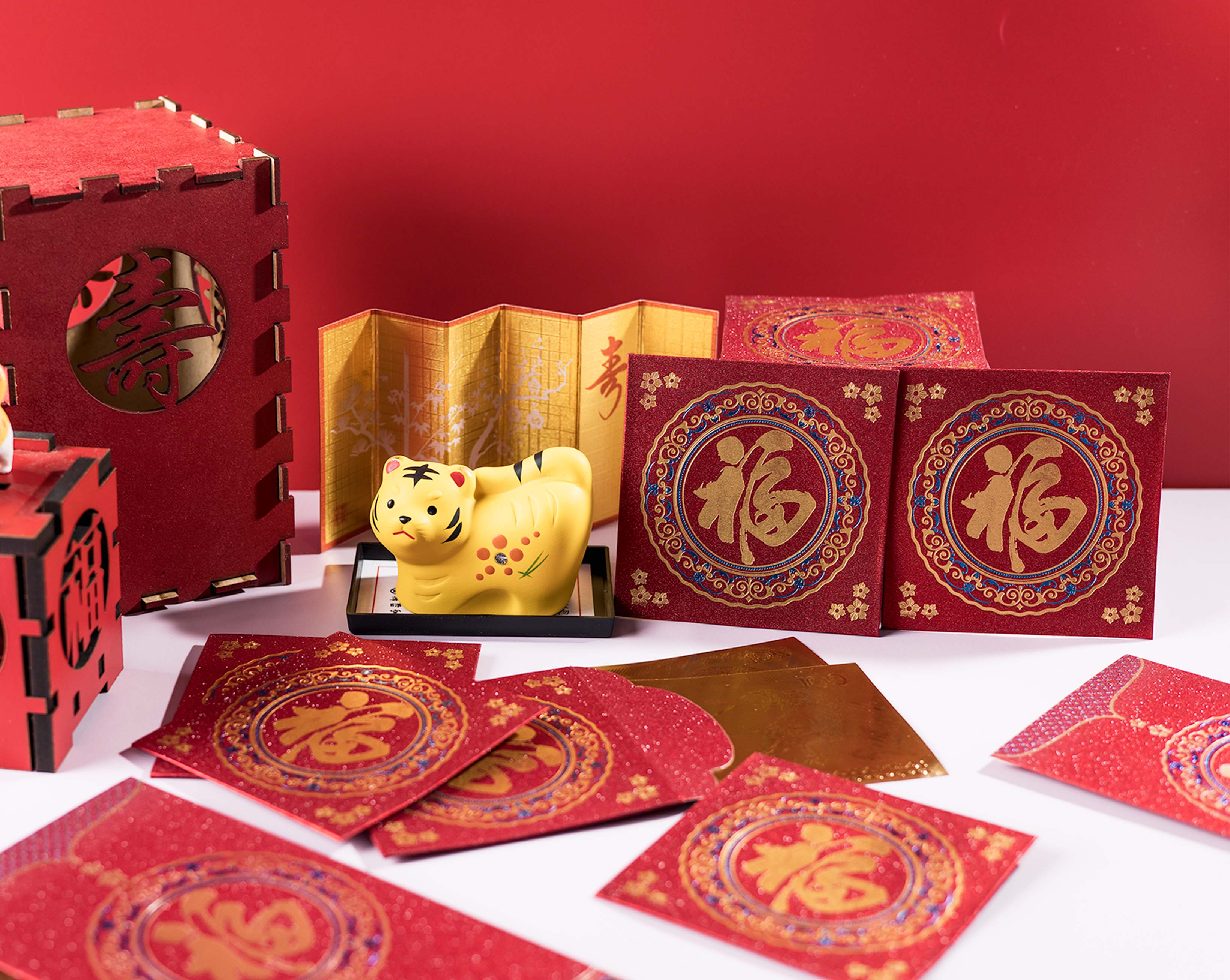 Small Premium Thick ANGPAO Red Envelop for Good Fortune Luck Prosperity ...