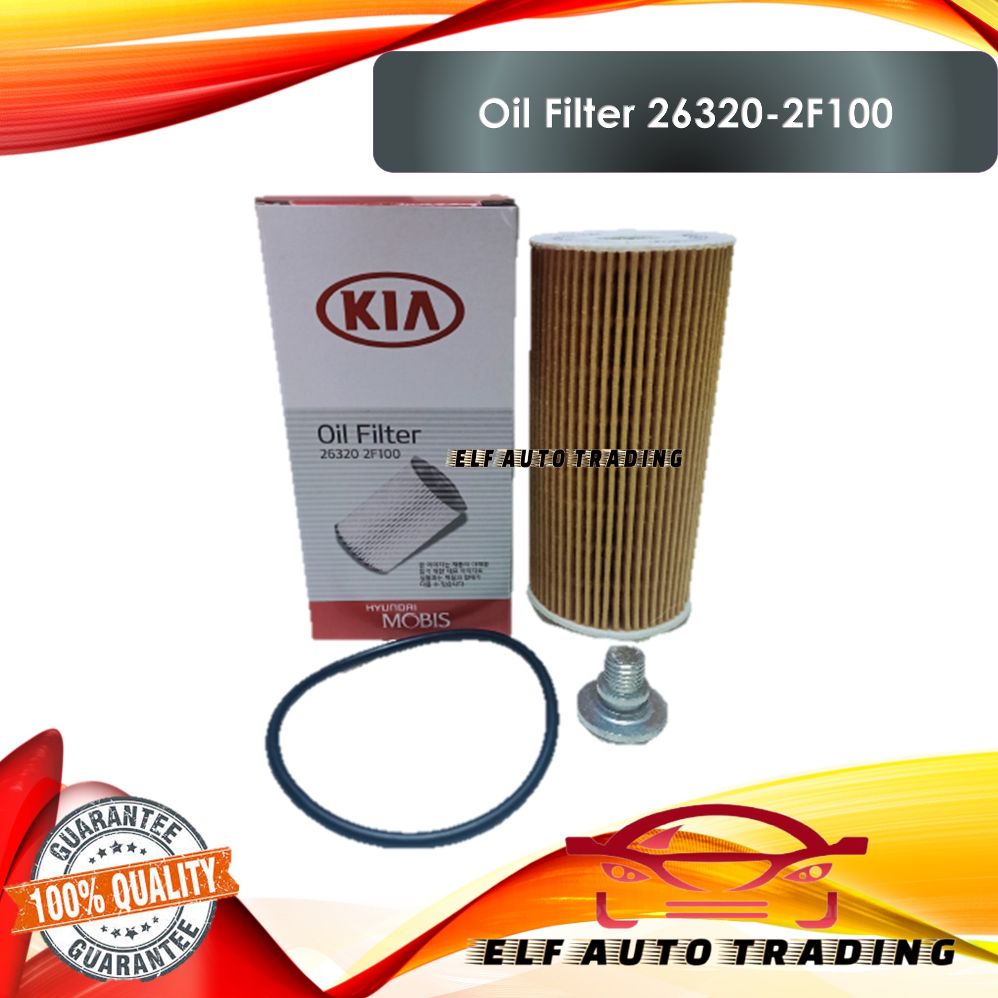 Oil Filter (26320-2F100) Hyundai Santa Fe / Tucson, KIA Sorento ...
