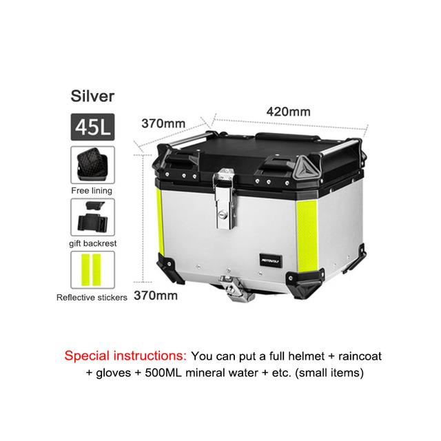 TRK502X Trunk Top Case Tail Box Aluminum Topcase For Benelli TRK 502 X ...