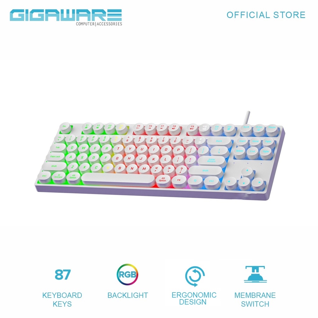 100 Authentic ☏ Dark Alien DK100 87 Keys Punk Keyboard RGB Suspended Membrane | Lazada PH