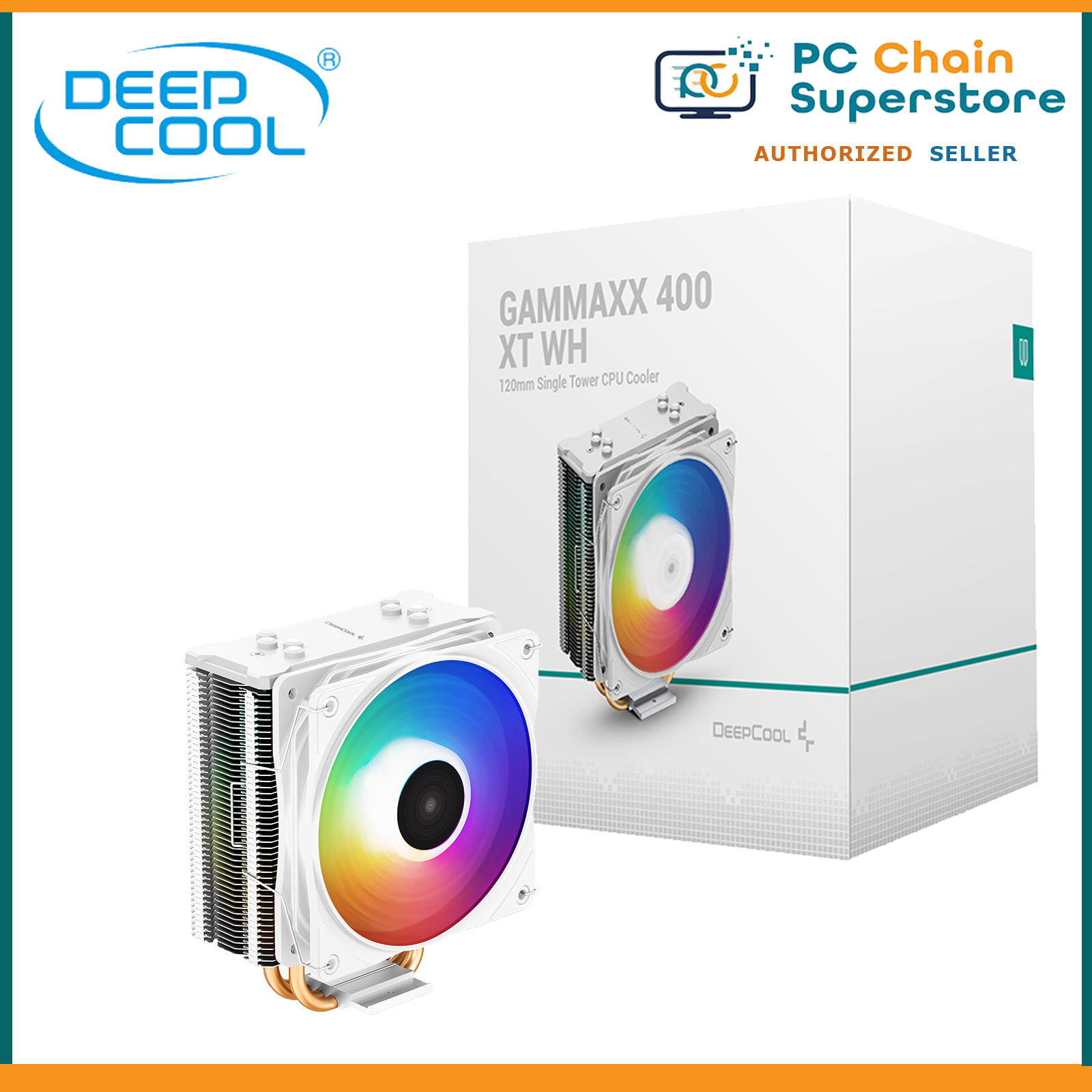 DeepCool Gammaxx 400 XT / WH CPU Air Cooler - 6 Color LED Fan / 4 ...