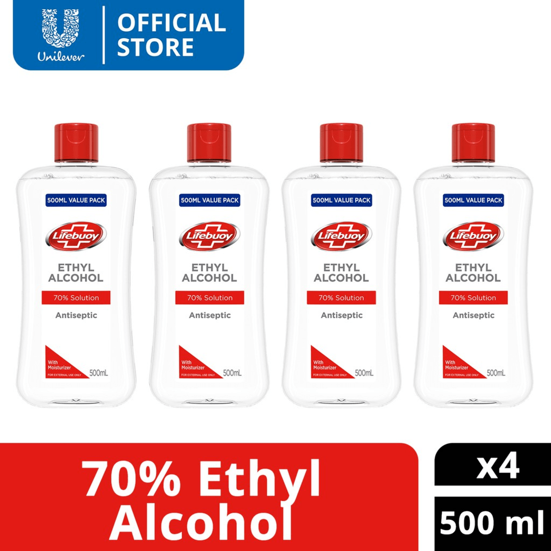 [QUATRO VALUE PACK] Lifebuoy Antiseptic Ethyl Alcohol with Moisturizer ...