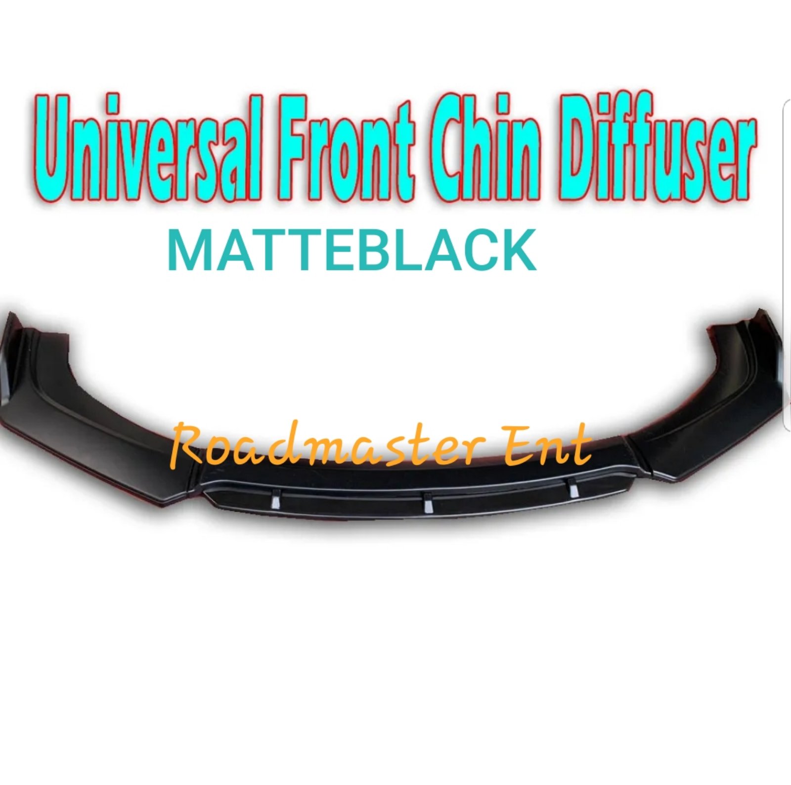 Matte Black version 2 Car Universal Front Bumper Lip Chin Diffuser ...