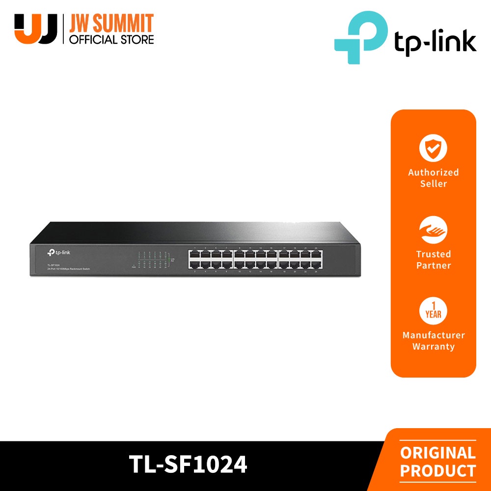 TP-Link TL-SF1024 24-Port 10/100Mbps Rackmount Switch Network Switch ...