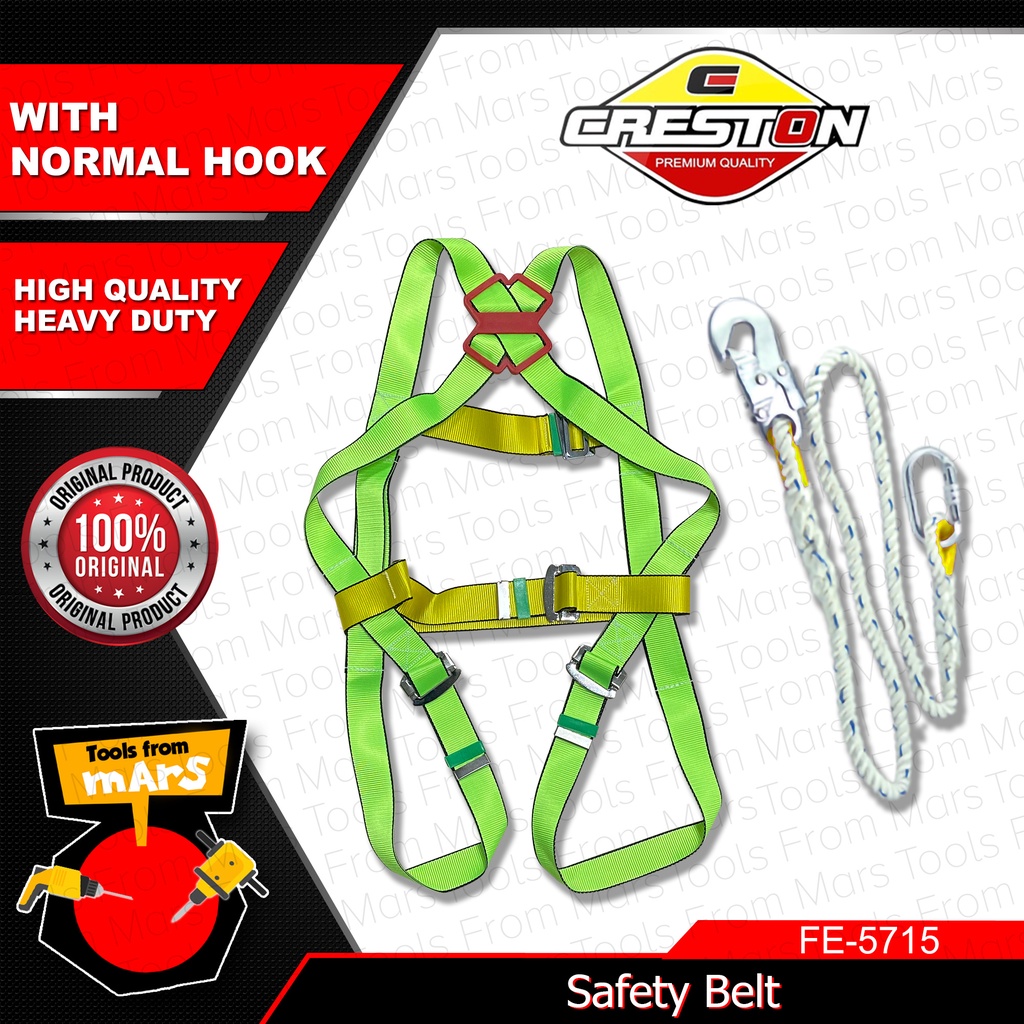 CRESTON Safety Belt Full Body with Small Hook FE5715 •TOOLS FROM MARS• | Lazada PH
