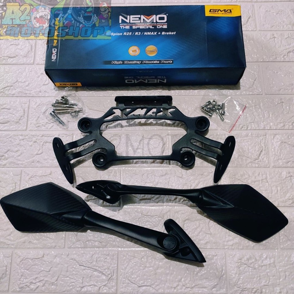 Yamaha XMAX 300 NEMO Side mirror with Bracket for GPS Mobile Phone ...