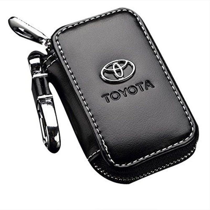TOYOTA Car Key Wallet Universal Genuine Leather Key Wallets Double ...