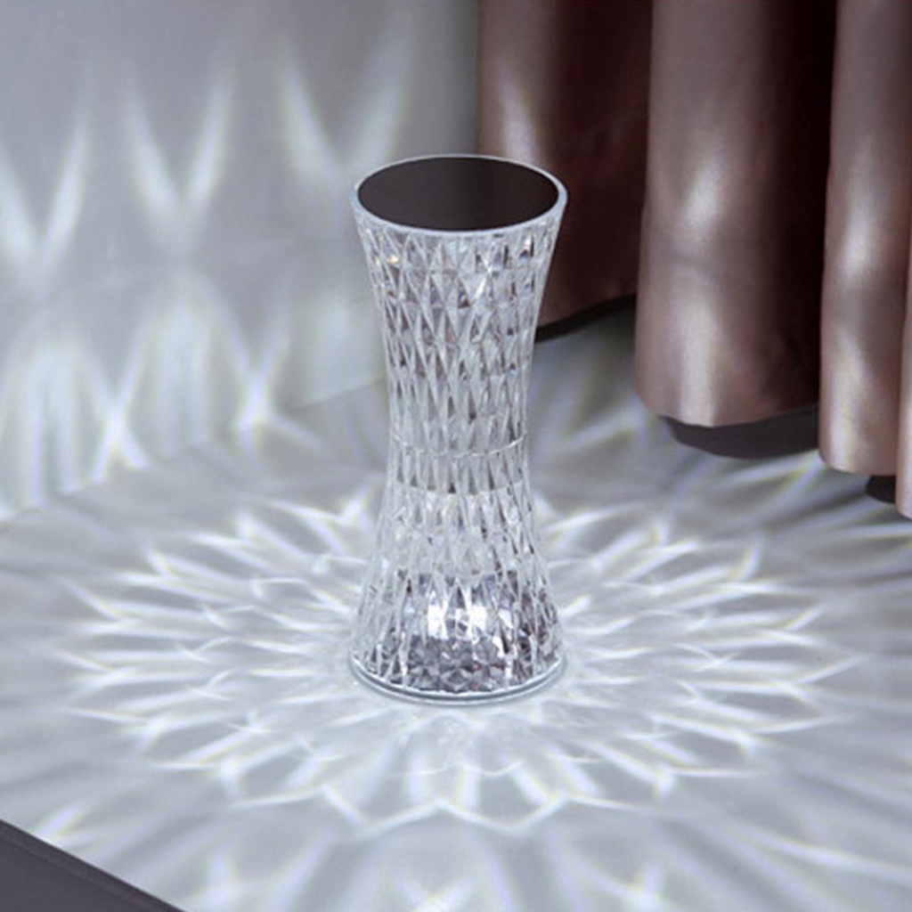 IDEAS Table Lamp: Crystal Table Lamp Diamond Glow Crystal Clear ...