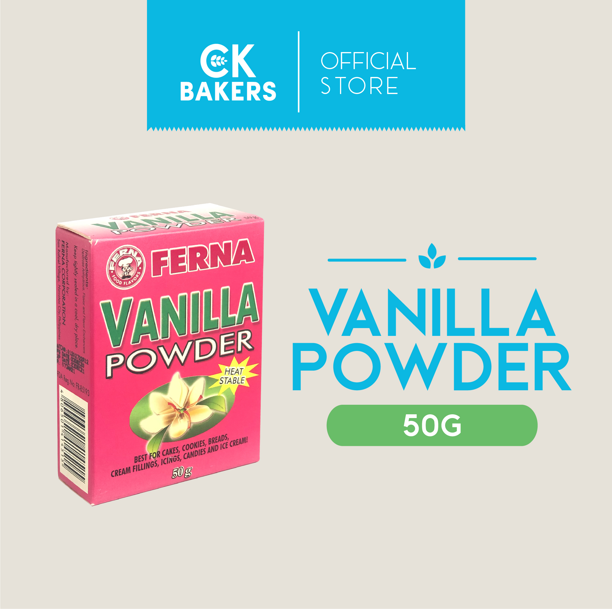 Ferna Vanilla Powder 50grams | Lazada PH