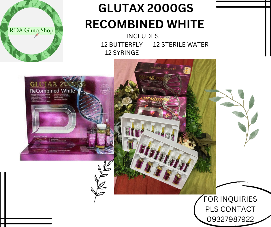 GLUTA RDA GLUTAX 2000GS RECOMBINED WHITE COMPLETE PUSH SET | Lazada PH