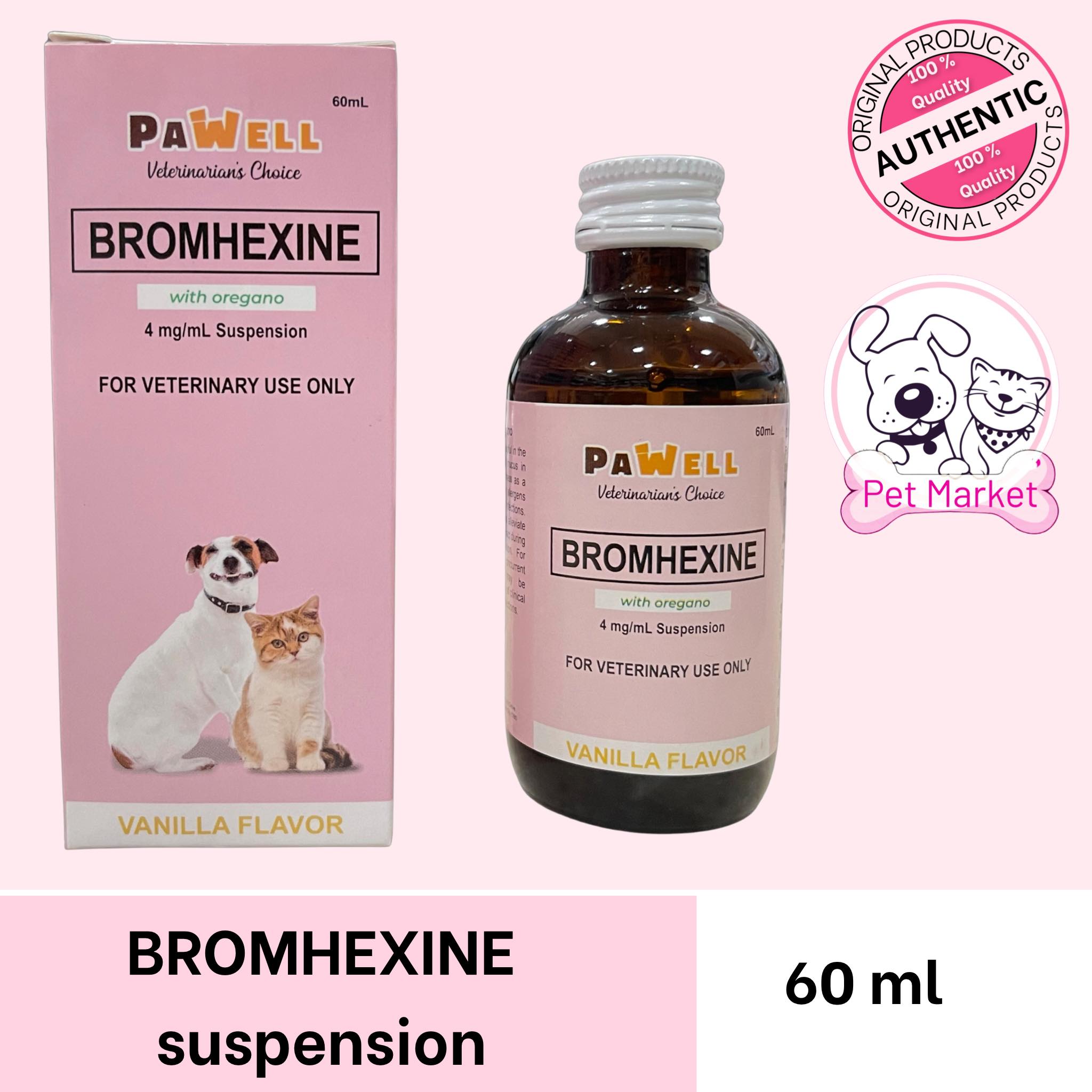 Pawell Bromhexine with Oregano Vanilla Flavor for Pets 60ml | Lazada PH