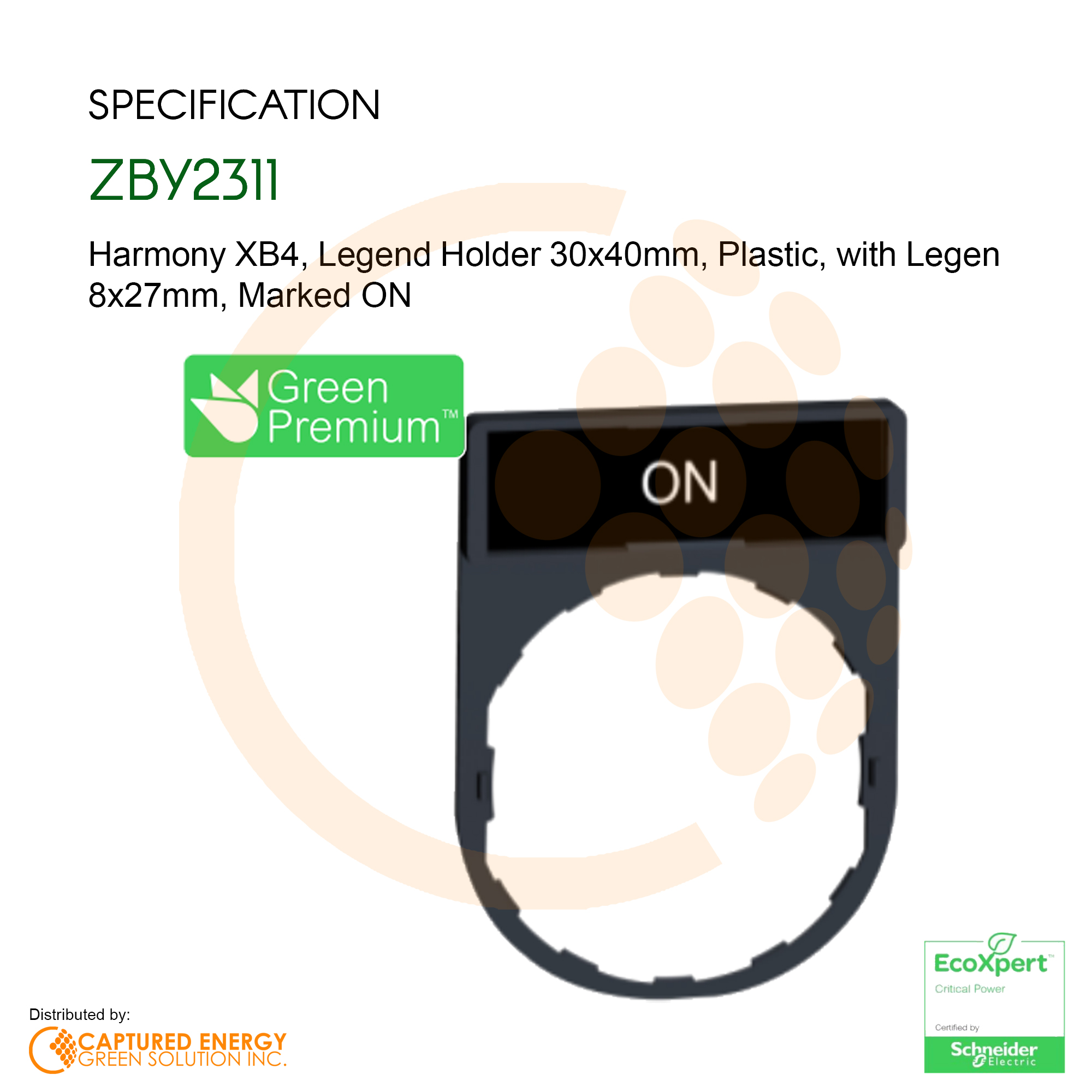 Schneider Electric Harmony XB4 Legend Holder 30x40mm | Lazada PH