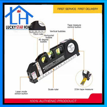 Multipurpose Laser Level laser measure Line 8ft+ Measurement Tape Ruler Adjusted Standard and ...