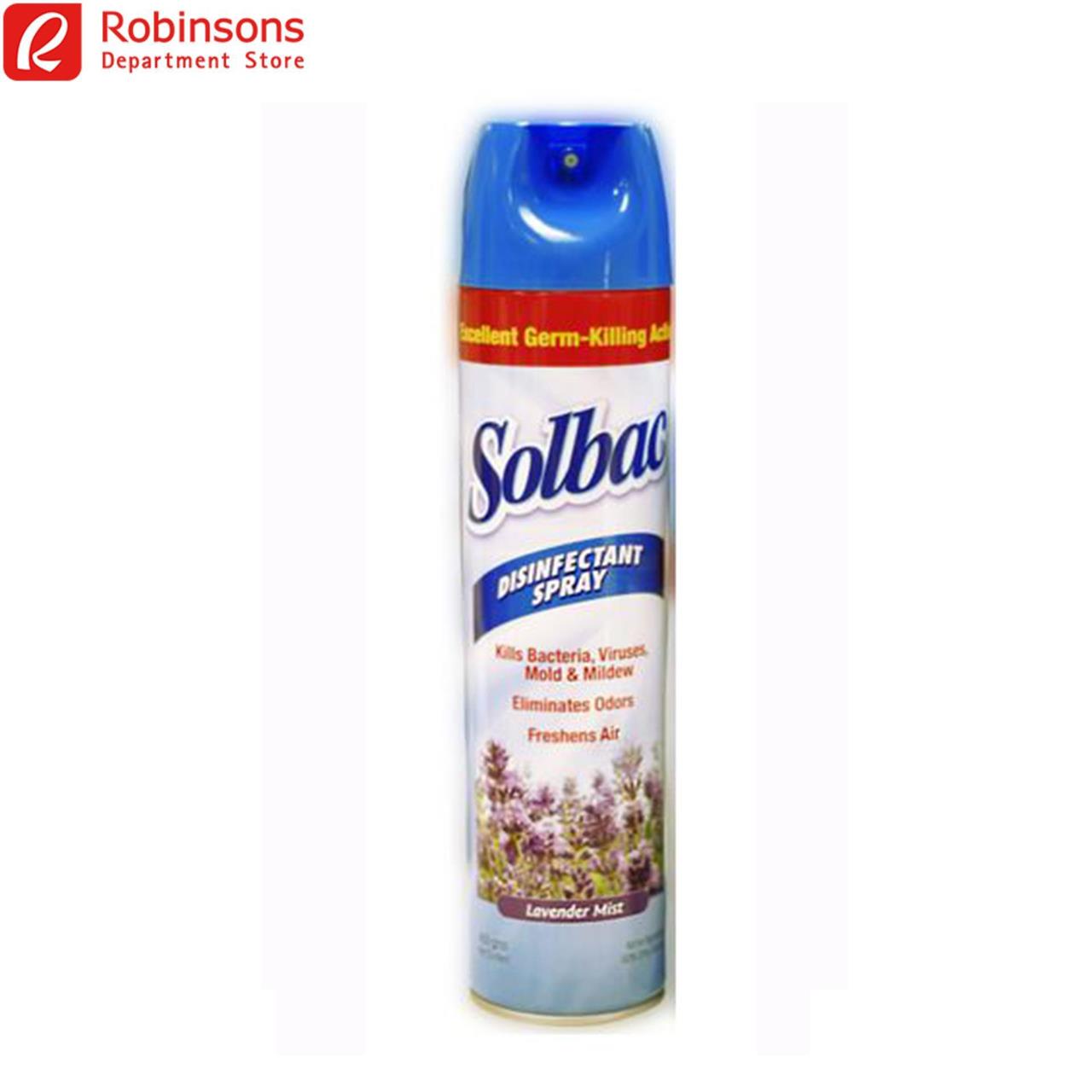 Solbac Disinfectant Spray Lavender 400g | Lazada PH