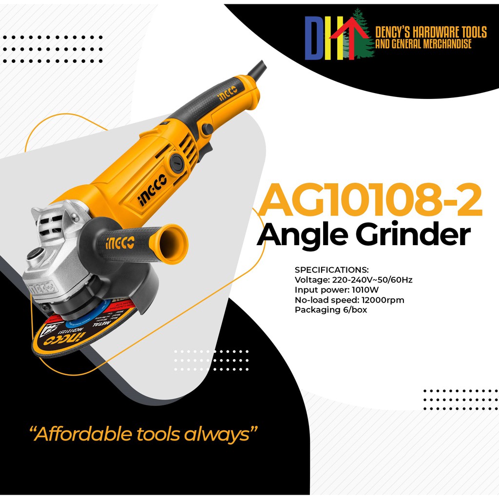 INGCO AG10108-2 Angle Grinder •DENCY'S• | Lazada PH