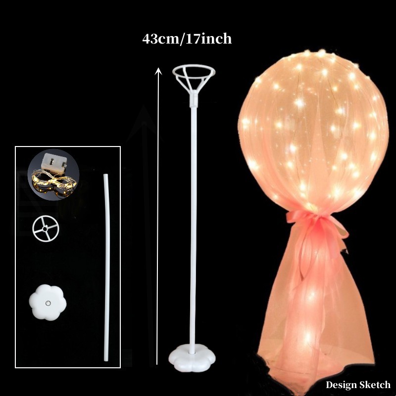 Assorted Balloon Accessories Balloon Stick Stand With LED Light For ...