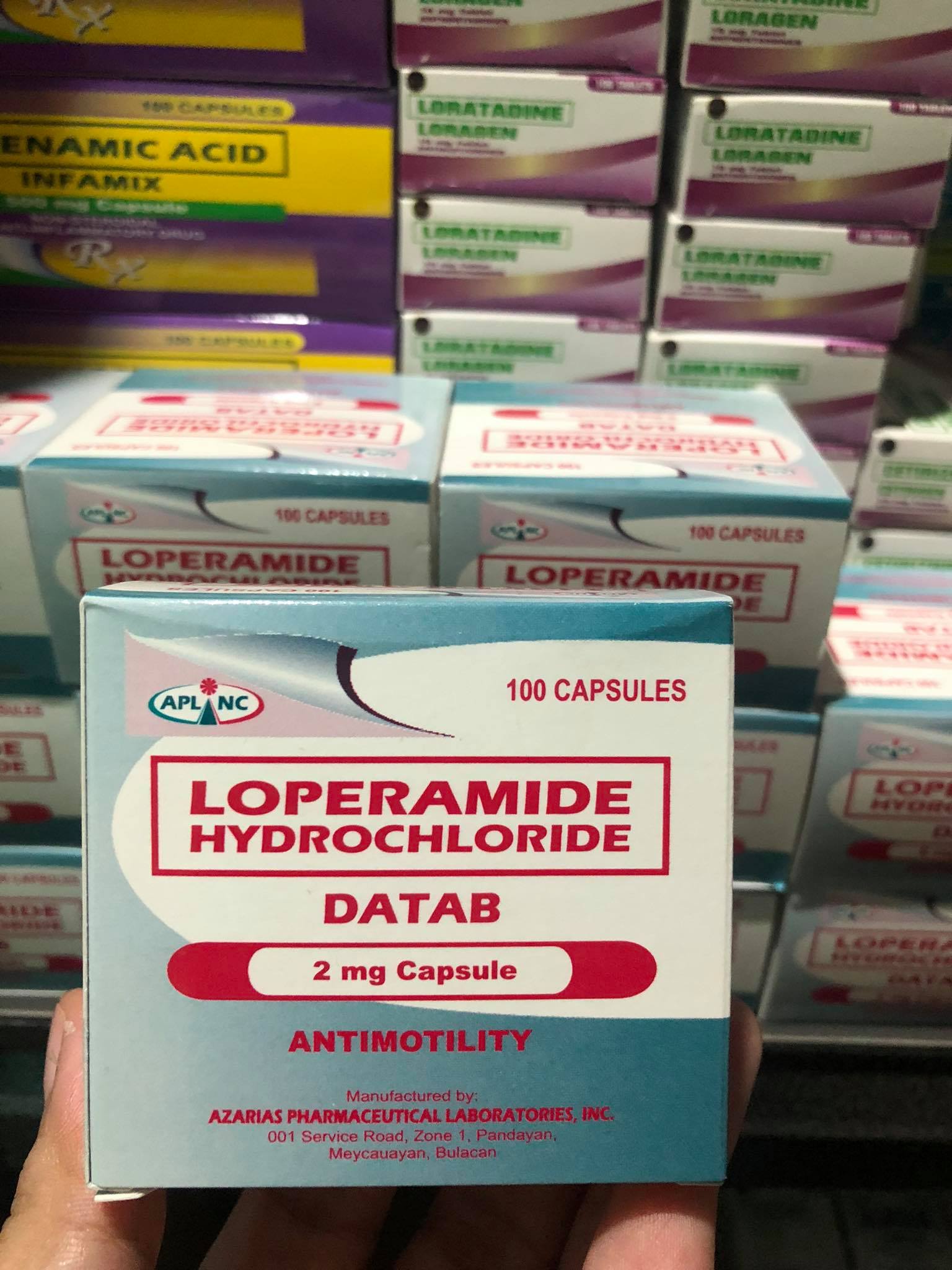 Loperamide Hydrochloride 2mg 100 capsules | Lazada PH