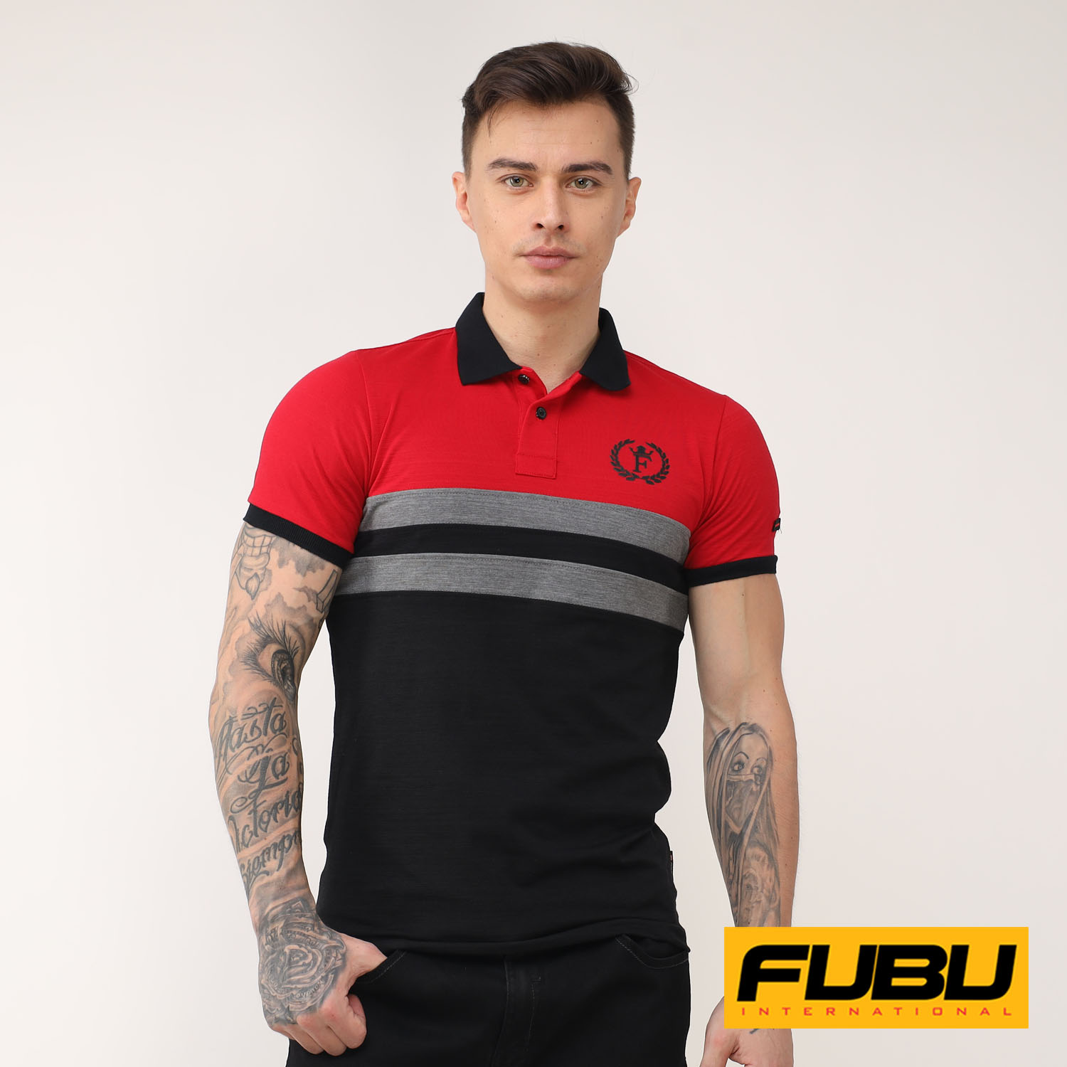 Fubu Fubu Boys Polo Shirt FBT07B-0081 (Black/Red) | Lazada PH